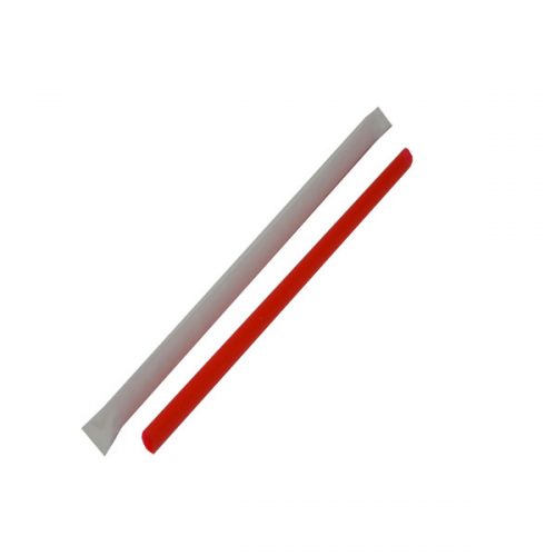 7 3/4" Giant Wrapped Red Straws - Maskas